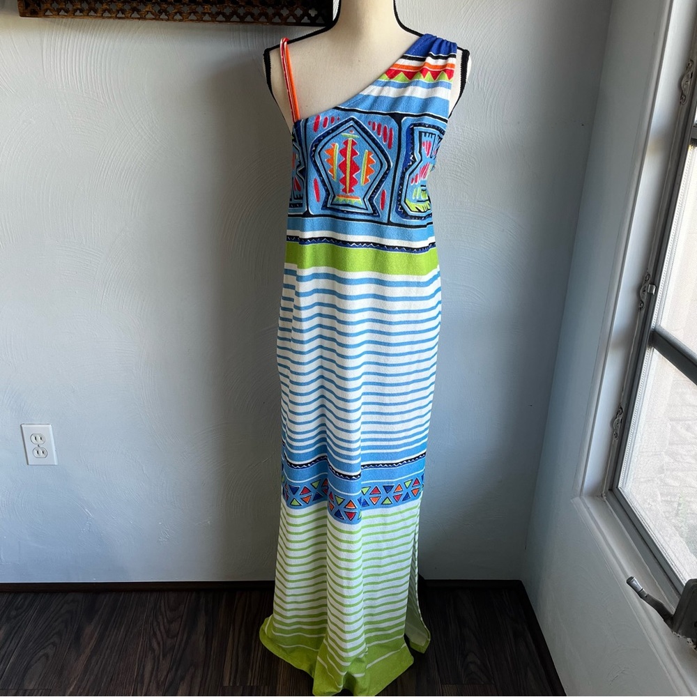 Ann Hodge For Millicent 60’s/70’s Terry Maxi Dress L - Gem